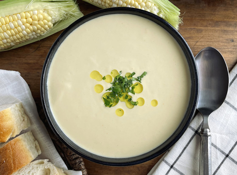 Corn Potage (Creamy Japanese Corn Soup) - Eats All Day